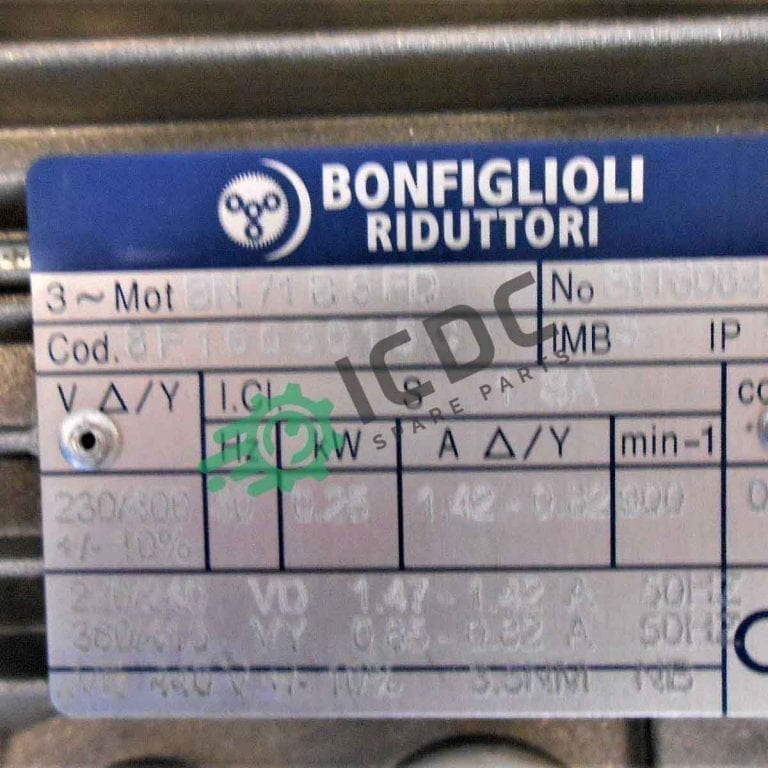 BONFIGLIOLI - BN71B6FD03 - Motor | Call ICDC for Tech Specs!